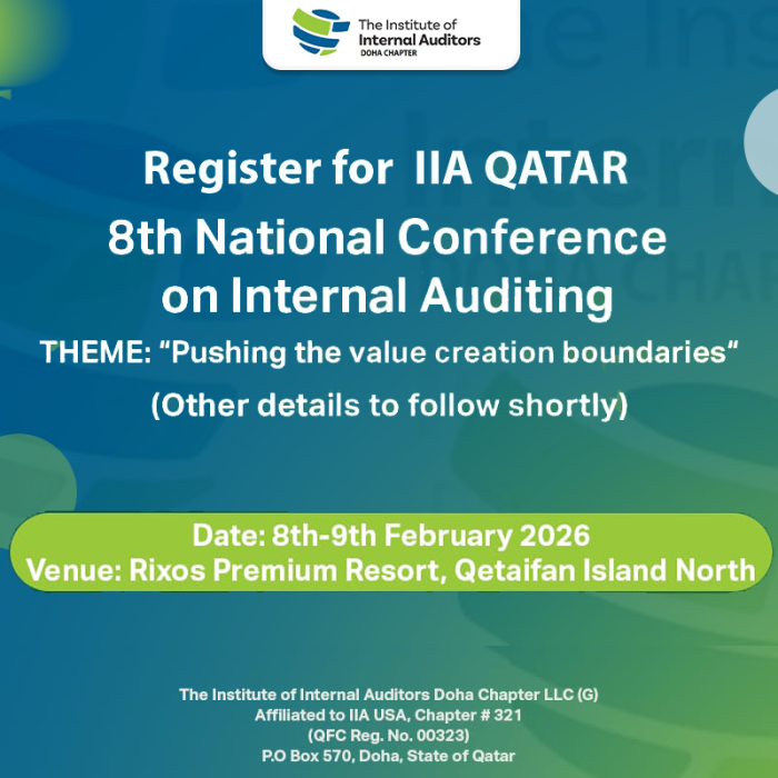 Registration IIA QATAR 8th National Conference on Internal Auditing ...